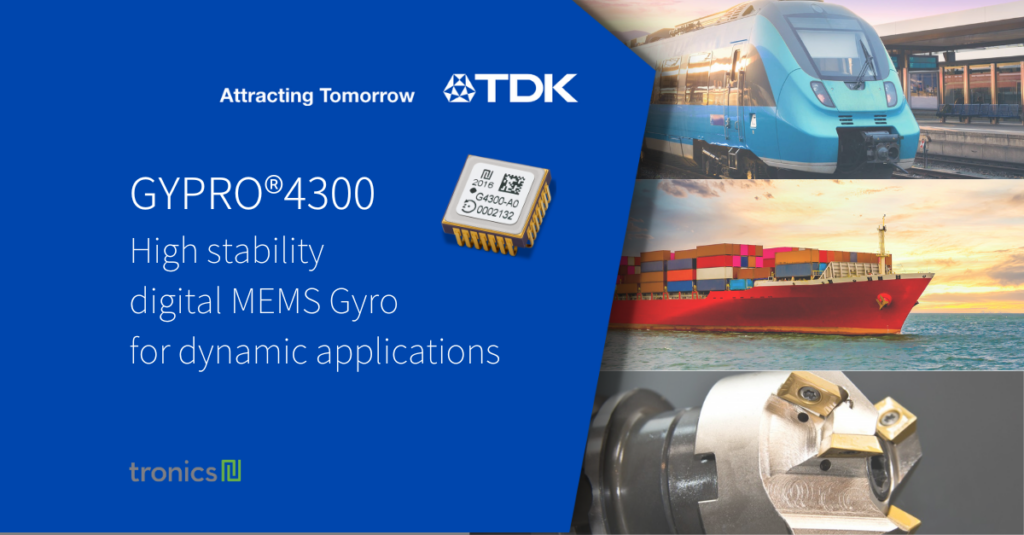 TDK releases GYPRO®4300 high stability digital MEMS gyro
