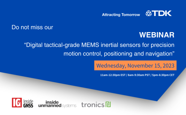 WEBINAR: Digital Tactical-Grade MEMS Inertial Sensors for Precision Motion Control, Positioning ...