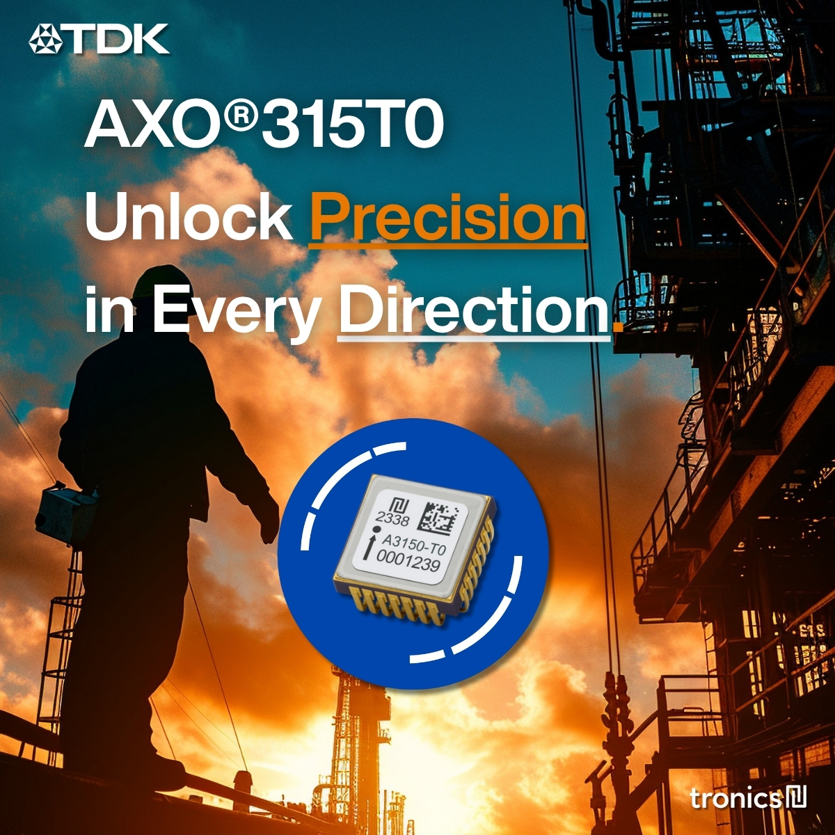 TDK launches AXO315T0: High-Temp. MEMS Accelero
